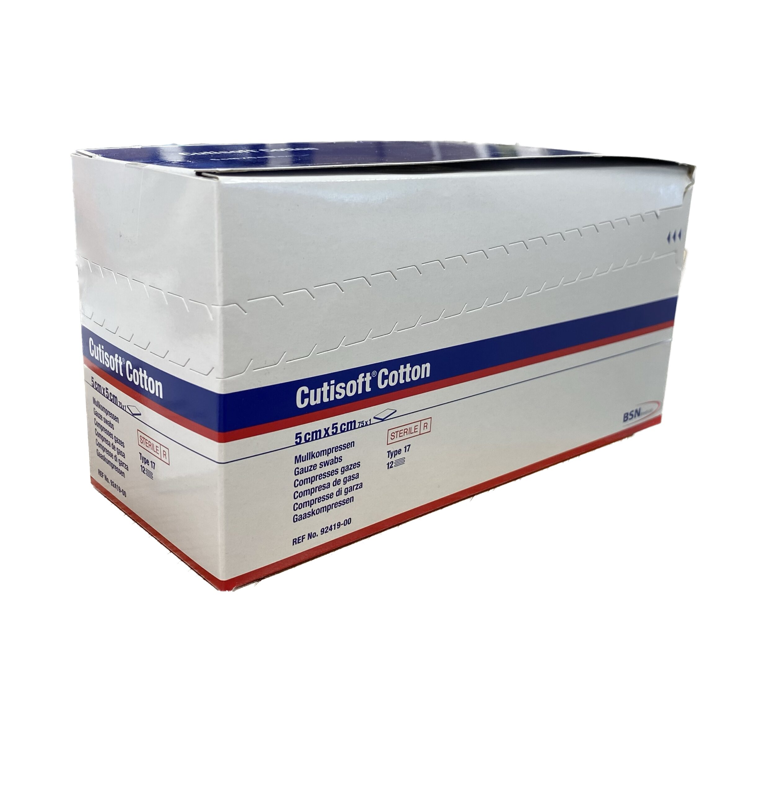 Gaaskompres Cutisoft 5 x 5 cm 12lg steriel 75 st - MSK Podiamed