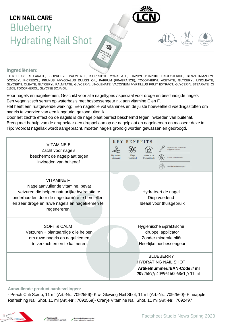 LCN Display "Nail Shots Bar", 3 stuks assortie+ tester - MSK Podiamed