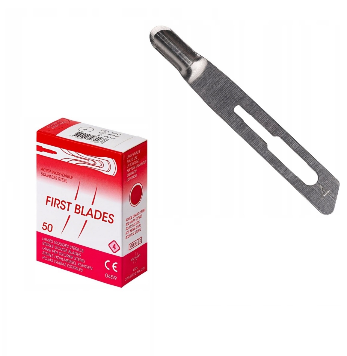 First Blades, steriele mesjes, maat 4, 50 stuks - MSK Podiamed